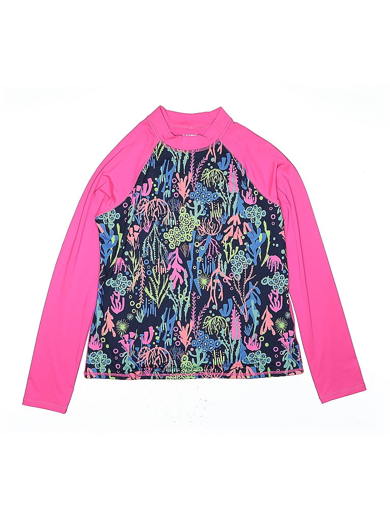 Lands' End Pink Rash Guard Size 14 - 50% off | ThredUp