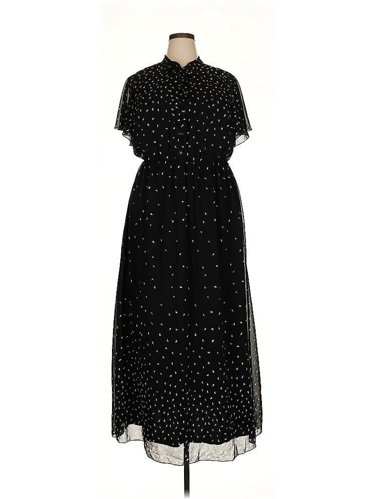 ModCloth 100% Polyester Polka Dots Black Casual Dress Size 2X - 45% off ...