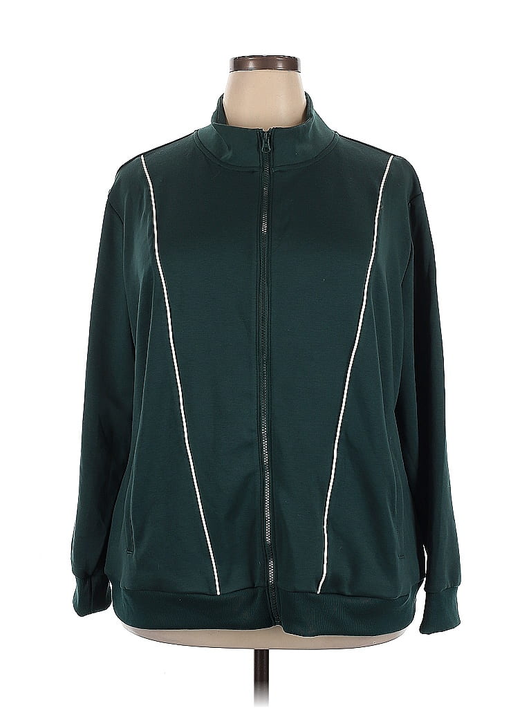 Ava & Viv Green Track Jacket Size 2X - 45% off | ThredUp