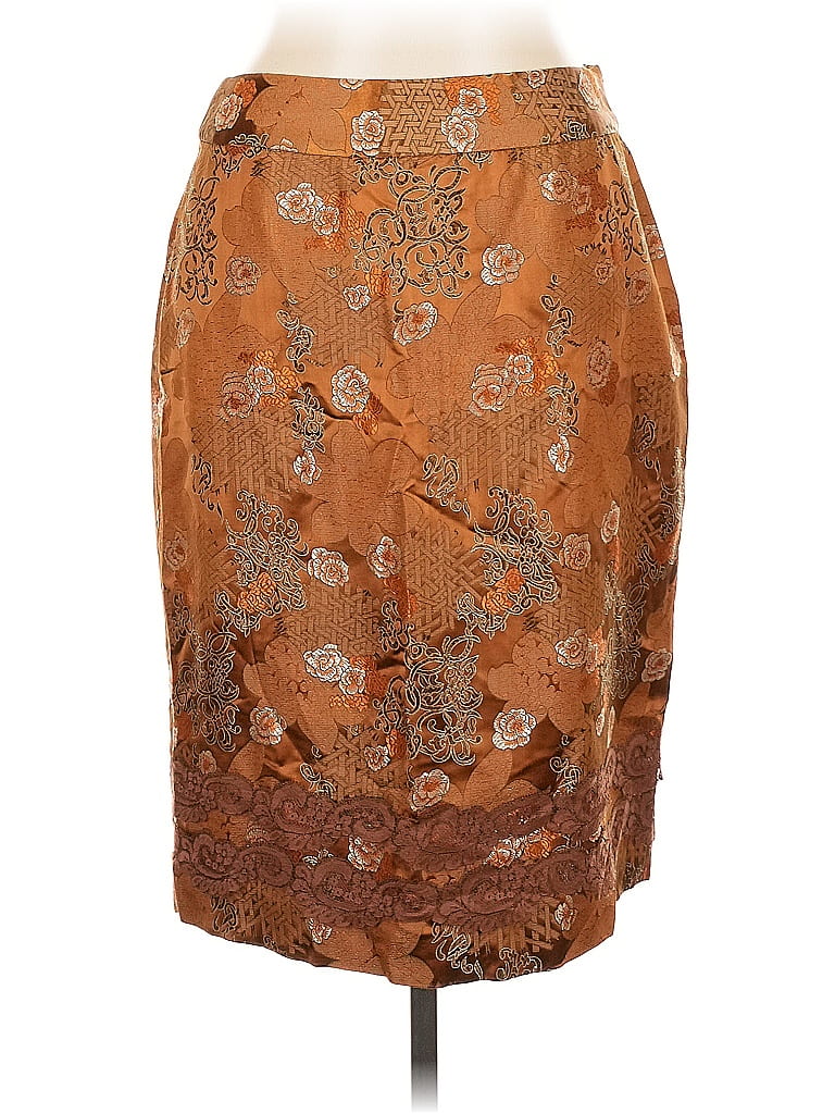 WD.NY Paisley Brown Formal Skirt Size 12 - 74% off | ThredUp