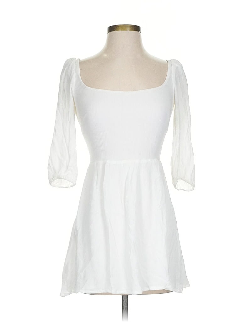 Reformation Solid White Casual Dress Size 0 - 59% off | ThredUp
