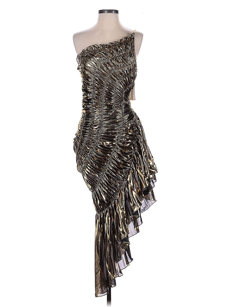 Georgia Hardinge 100% Polyester Gold Cocktail Dress Size 10 - 19% off ...