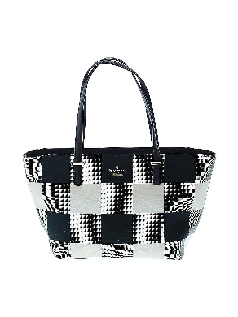 Kate Spade New York Checkered-gingham Gray Black Shoulder Bag One size ...