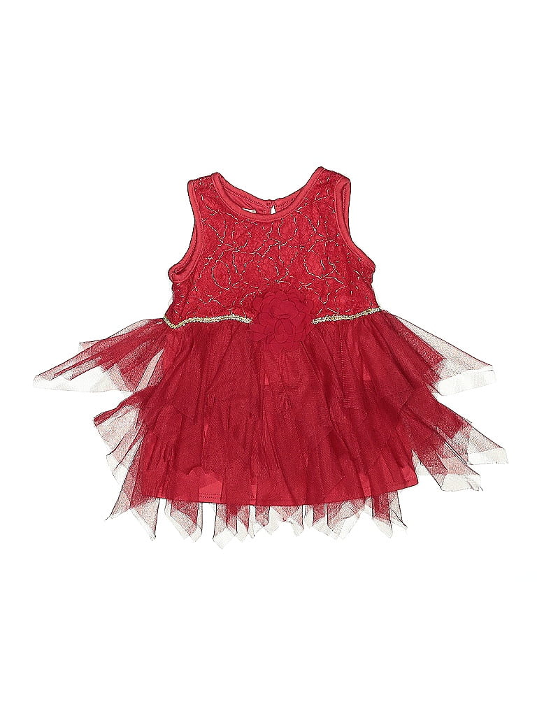 Mia & Mimi 100% Polyester Red Dress Size 6-9 mo - 40% off | ThredUp