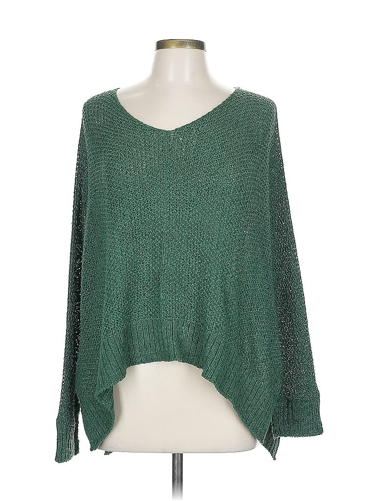Jenna Lane Metallic Green Pullover Sweater Size L - 32% off | ThredUp