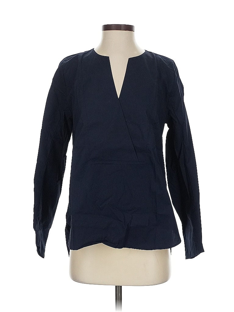 Banana Republic Factory Store 100% Cotton Blue Long Sleeve Blouse Size S - 72% off | ThredUp