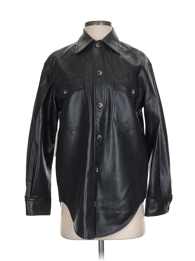 Wilfred 100% Polyurethane Black Faux Leather Jacket Size XXS - 70% off ...