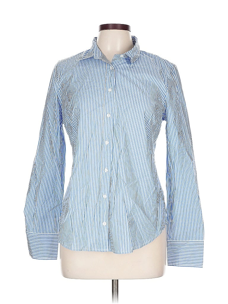 J.Crew Stripes Blue Long Sleeve Button-Down Shirt Size 10 - 72% off | ThredUp