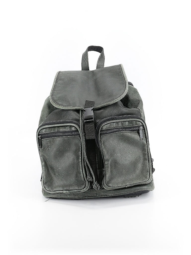 Wilsons Leather Gray Green Leather Backpack One size - 80% off | ThredUp
