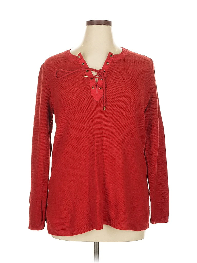 Lauren by Ralph Lauren 100% Cotton Red Cardigan Size XL - 67% off | ThredUp