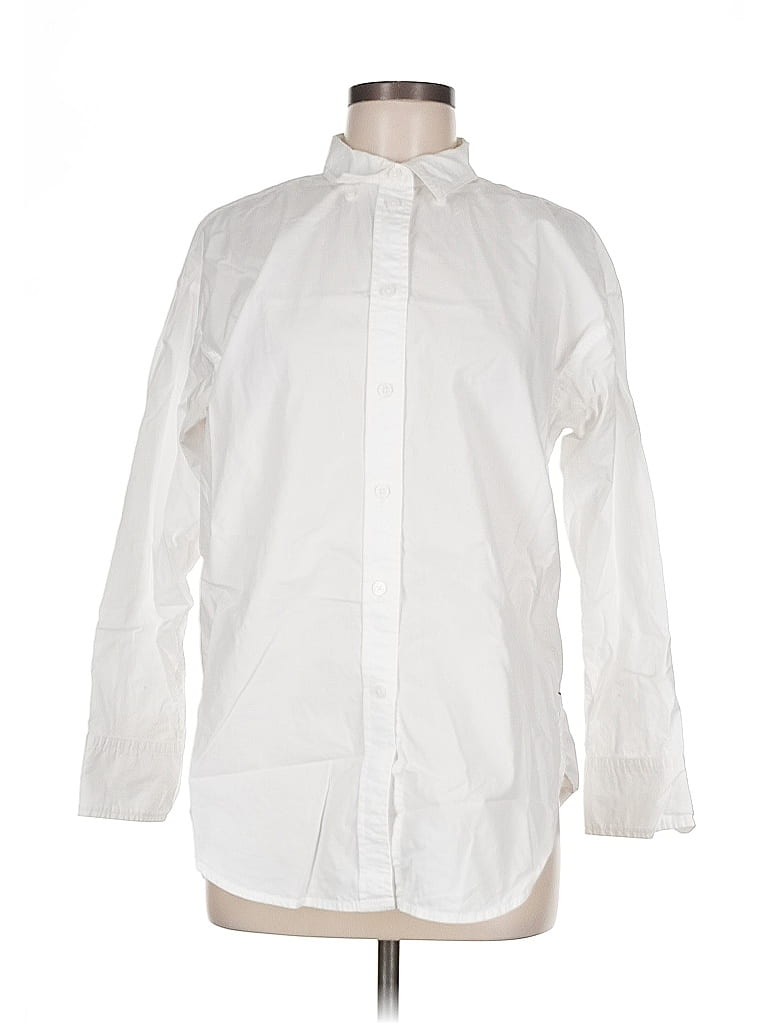 J.Crew 100% Cotton Solid White Long Sleeve Button-Down Shirt Size 6 - 70% off | ThredUp