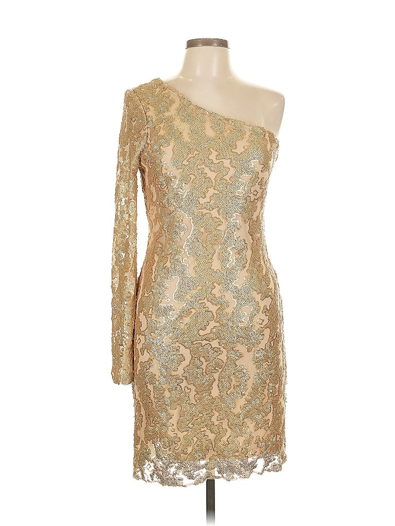 Guess Gold Cocktail Dress Size L - 70% off | ThredUp