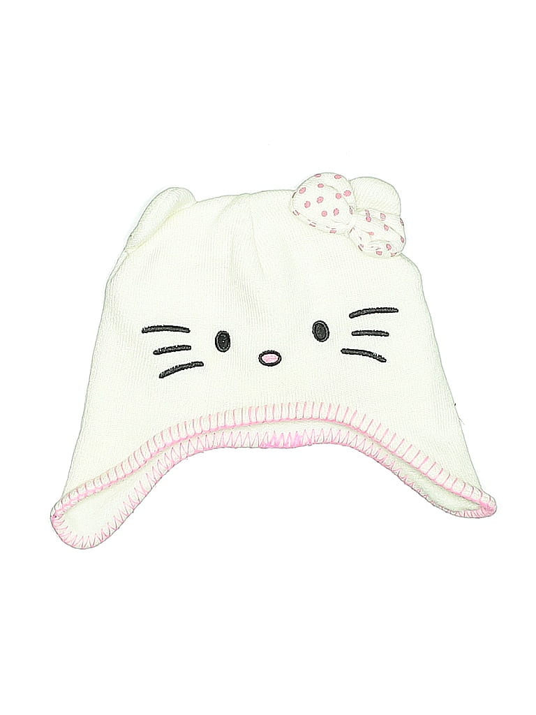 Hello Kitty 100% Acrylic White Ivory Winter Hat One size (kids) - 35% ...