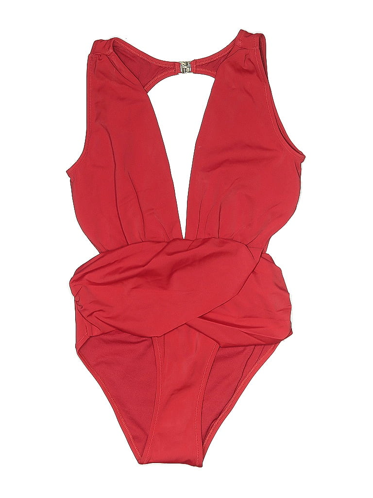 OYE Swimwear Solid Red One Piece Swimsuit Size S - 68% off | ThredUp