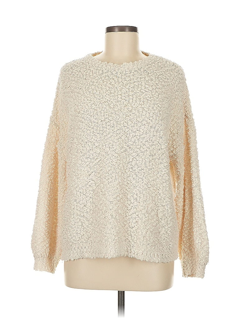 Korye Tweed Ivory Pullover Sweater Size M - 73% off | ThredUp