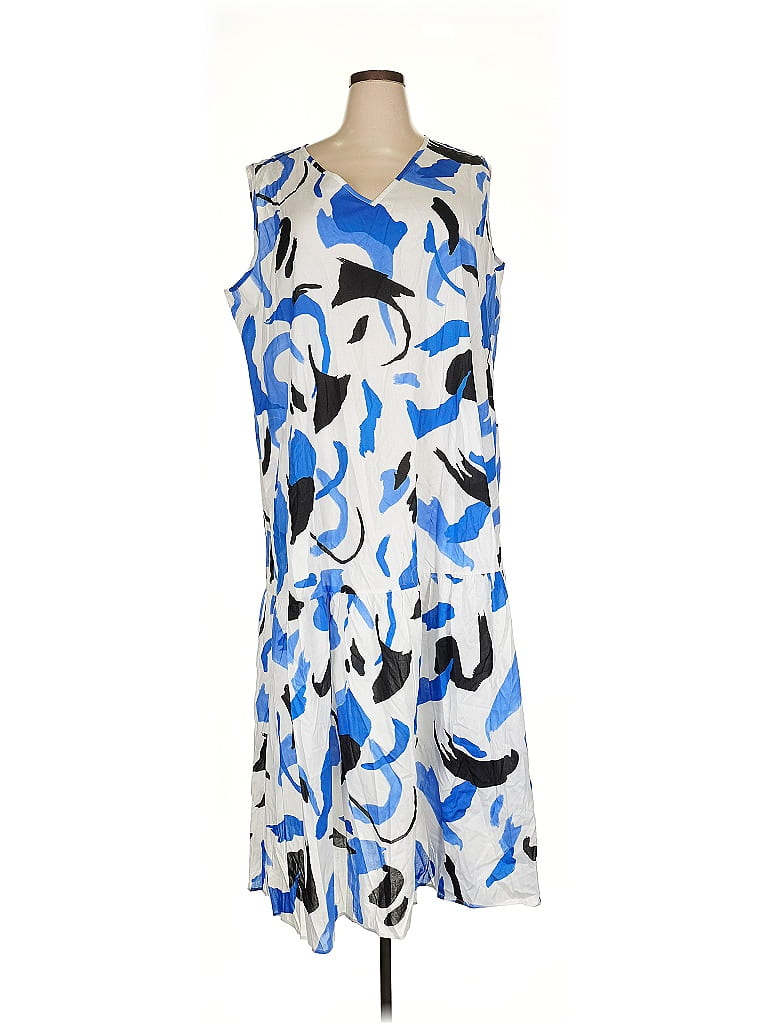 Persona by Marina Rinaldi Graphic Blue Casual Dress Size 22 - 77% off ...