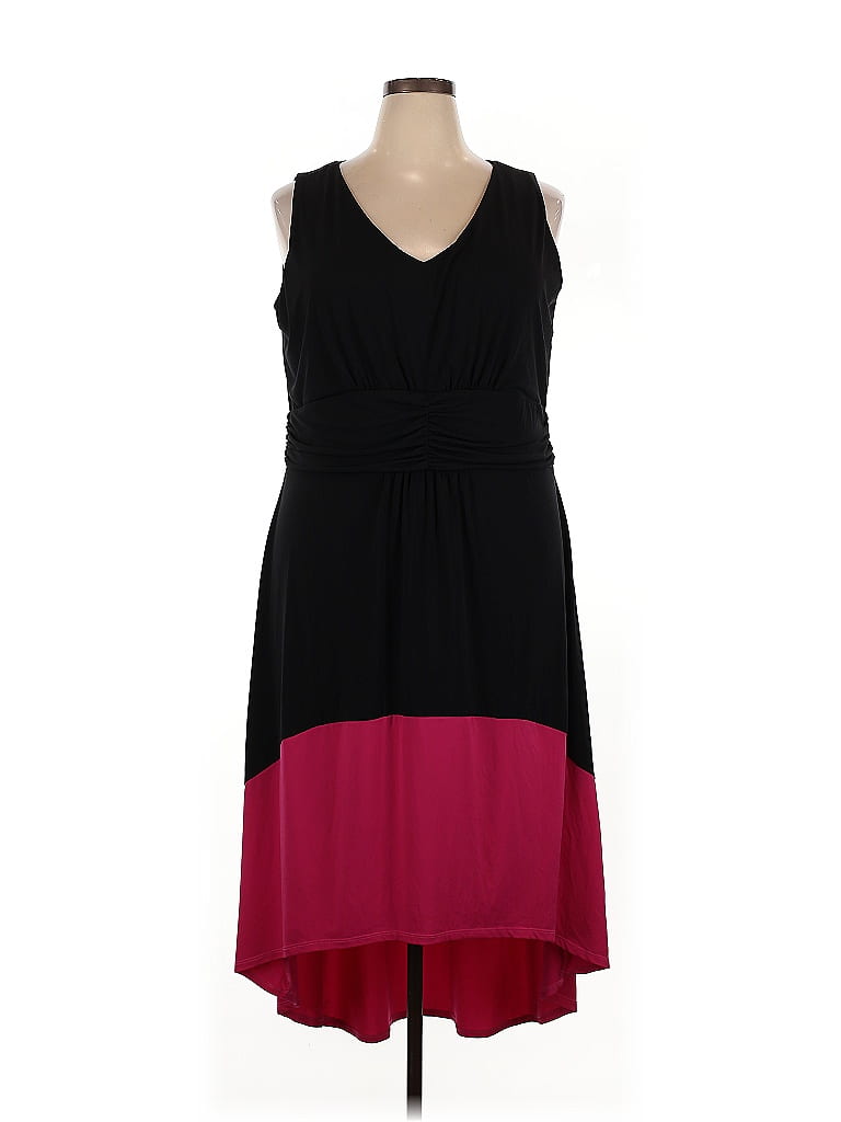 Kelly By Clinton Kelly Color Block Black Casual Dress Size 2X - 69% off ...