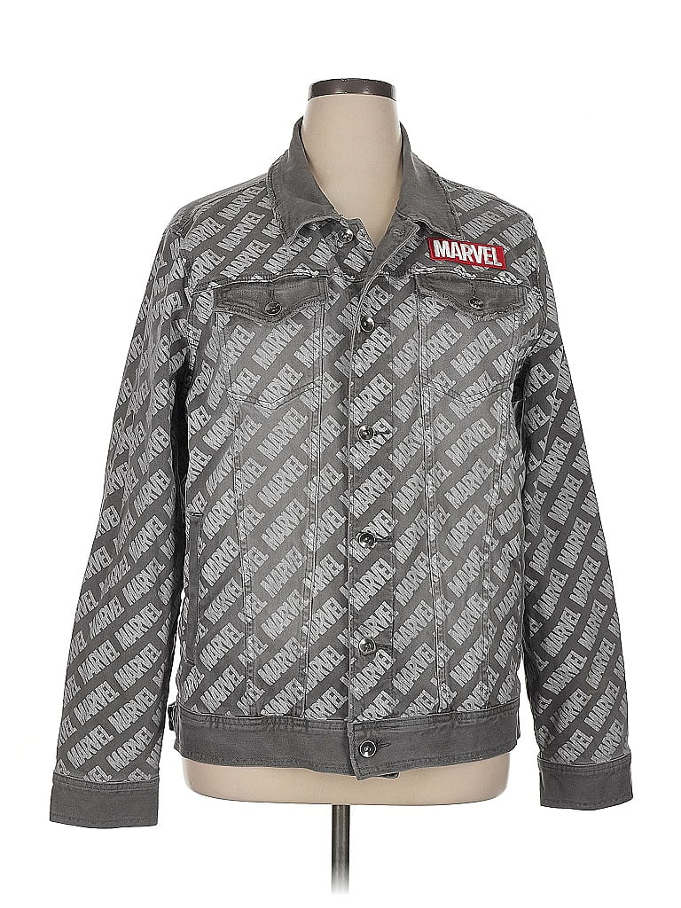 Marvel Graphic Gray Jacket Size XL - 56% off | ThredUp