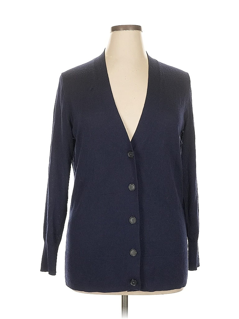 Gap 100% Merino Blue Wool Cardigan Size L - 65% off | ThredUp
