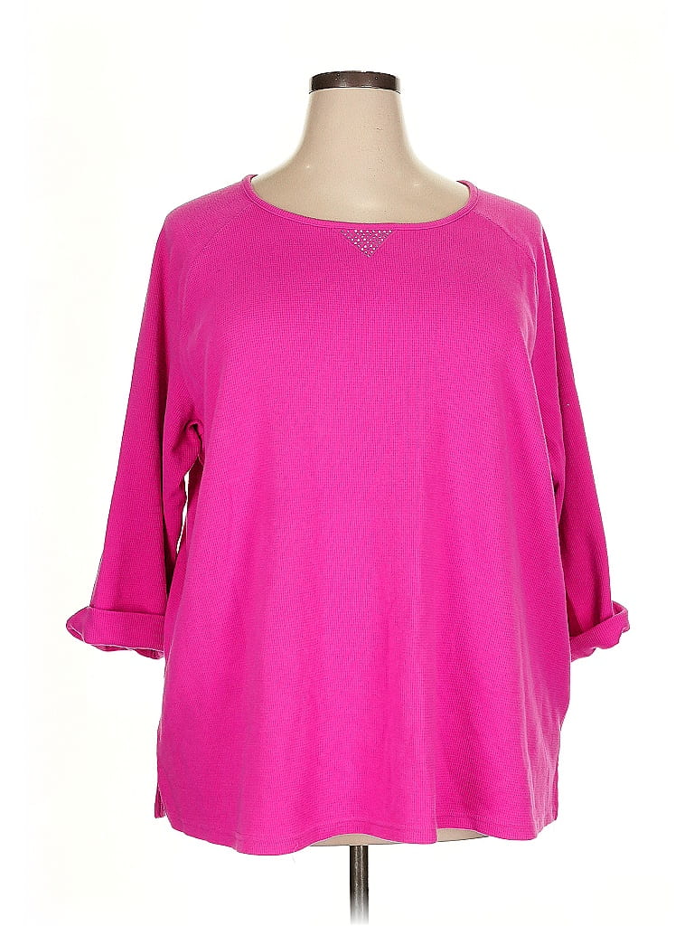 Quacker Factory Pink Thermal Top Size 3X - 46% off | ThredUp