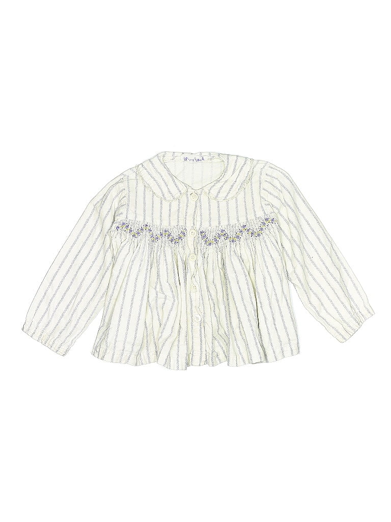 Rachel Riley Stripes Ivory Long Sleeve Blouse Size 4 - 75% off | ThredUp