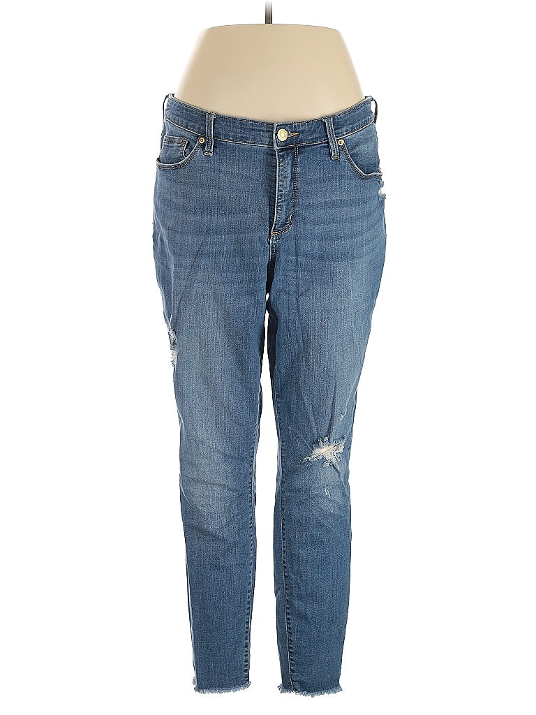 Ava & Viv Hearts Blue Jeans Size 16 - 43% off | ThredUp