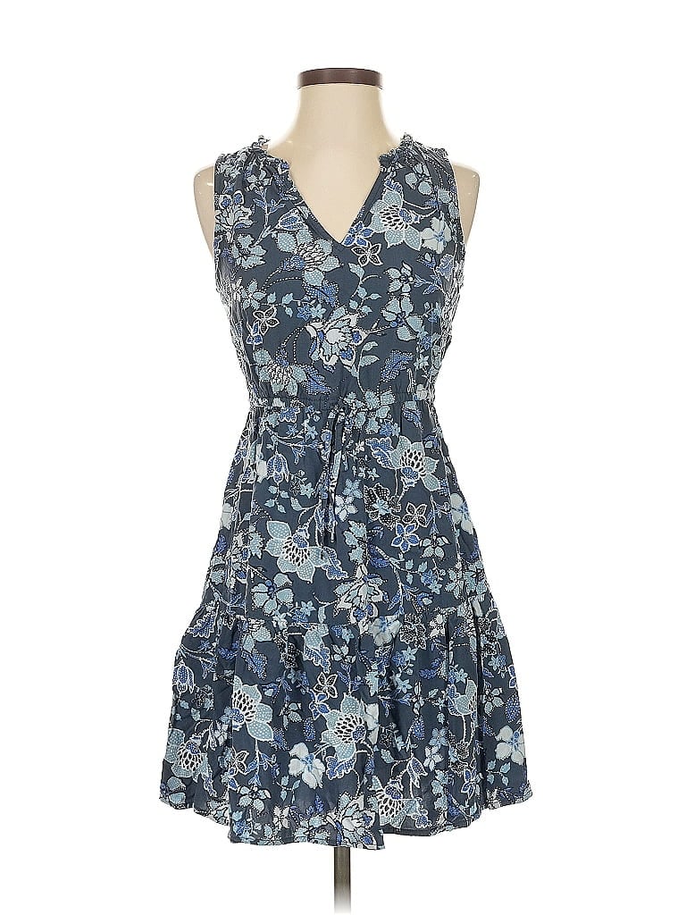 Gap 100% Rayon Paisley Blue Casual Dress Size XS - 68% off | ThredUp