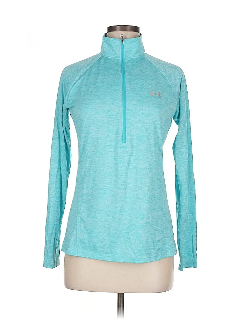 Under Armour 100% Polyester Teal Long Sleeve Top Size M - 60% off | ThredUp