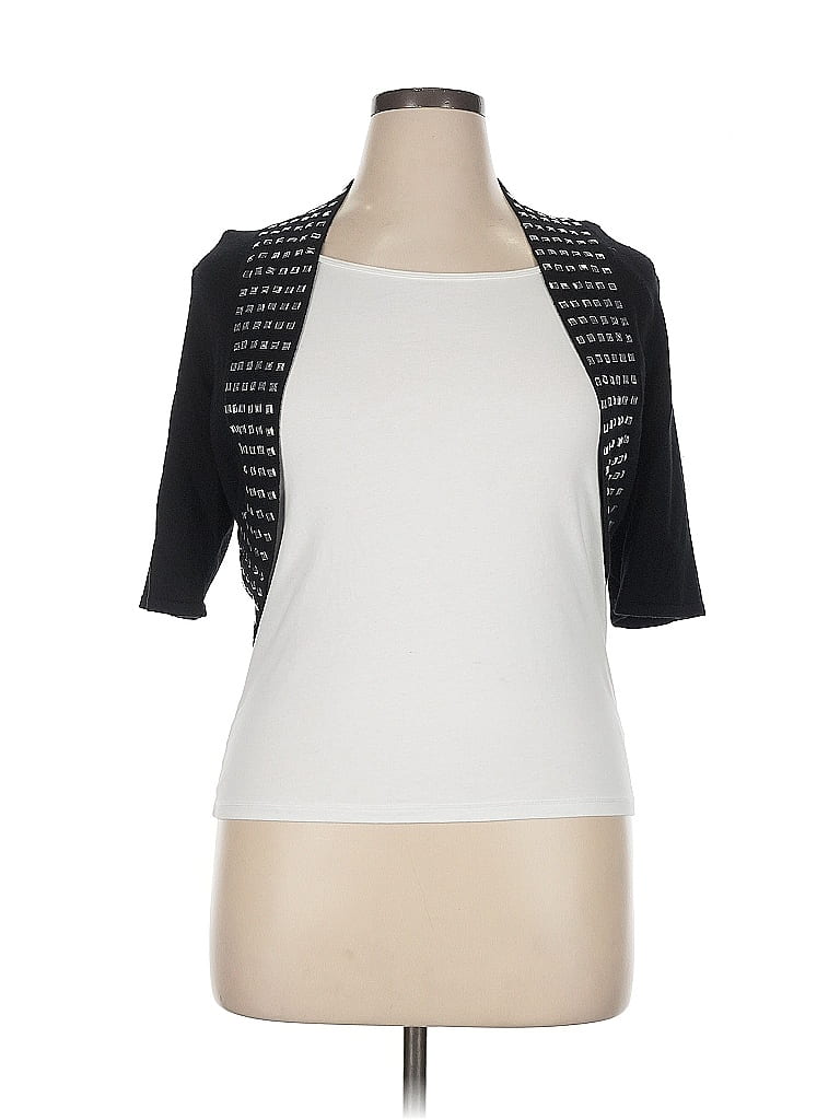 Isabella Rodriguez 100% Nylon Solid Black Cardigan Size XL - 59% off ...