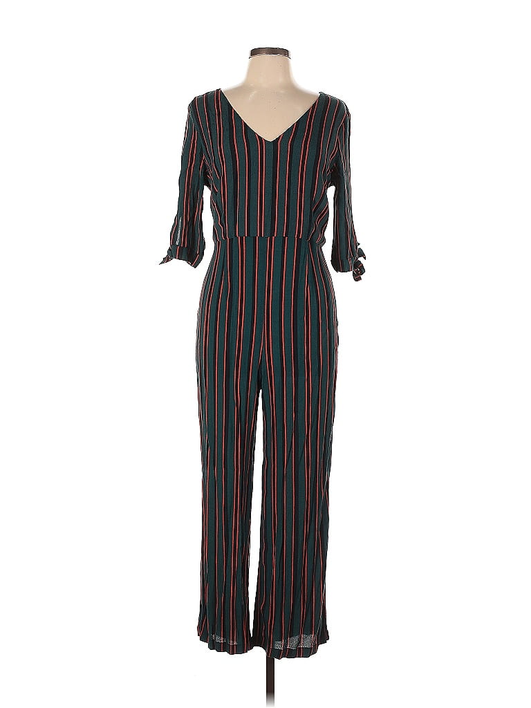 Wild Fable 100% Rayon Stripes Black Jumpsuit Size L - 43% off | ThredUp
