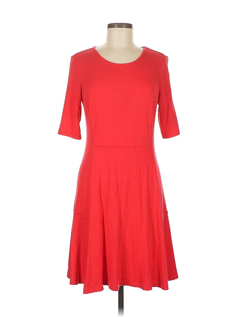 Donna Ricco Solid Red Casual Dress Size M - 81% off | ThredUp