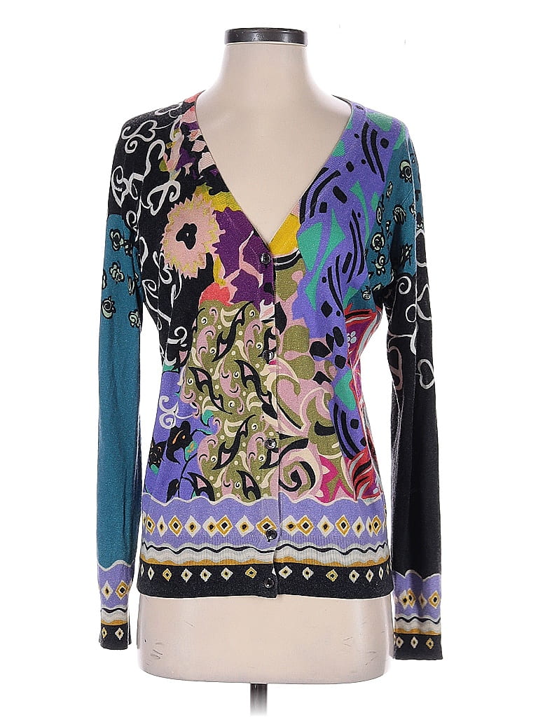 ETRO Paisley Blue Black Cardigan Size EU (IT) 46 / US 10 - 84% off | ThredUp