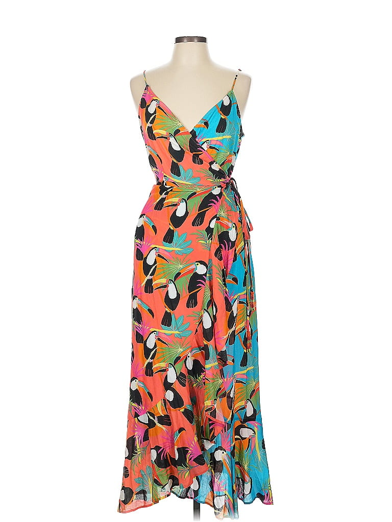 FARM Rio Print Orange Cocktail Dress Size L - 20% off | ThredUp