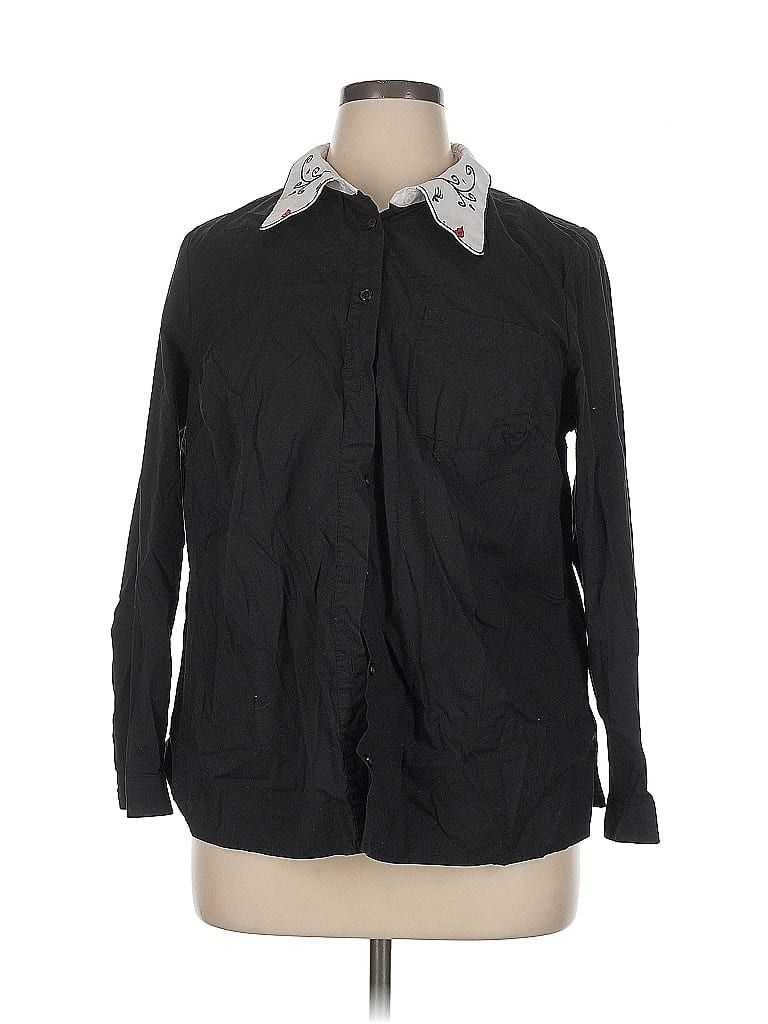 ELOQUII Black Long Sleeve Button-Down Shirt Size 16 - 64% off | ThredUp