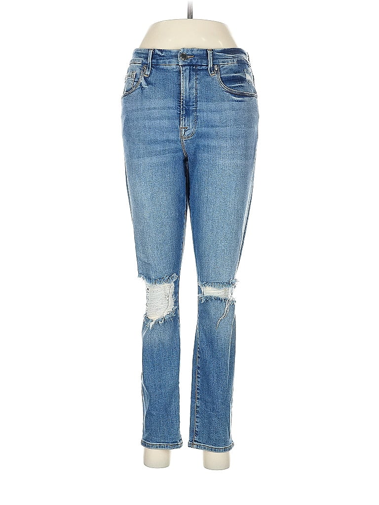 Good American Color Block Blue Jeans Size 29 waist - 69% off | ThredUp