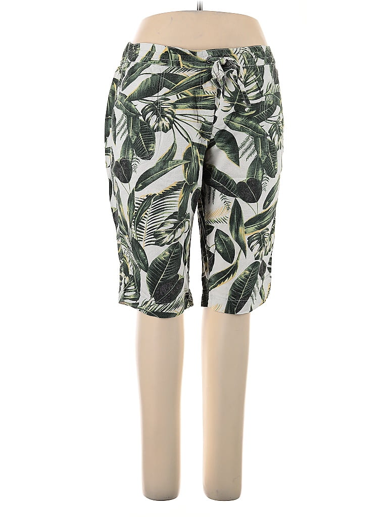 Per Se Tropical Green Linen Pants Size XL - 67% off | ThredUp