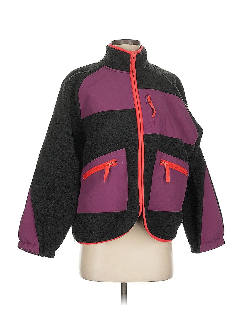 BDG 100% Polyester Color Block Purple Track Jacket Size S - 59% off ...