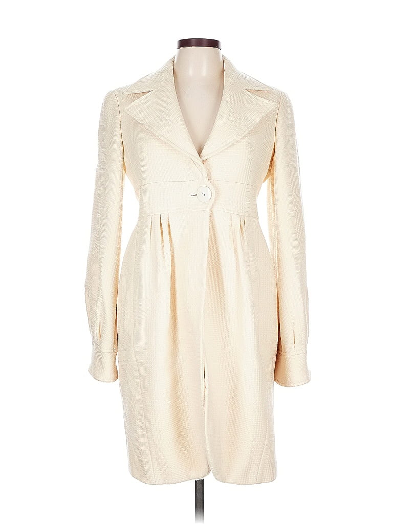 Emporio Armani Ivory Wool Coat Size 10 - 79% off | ThredUp