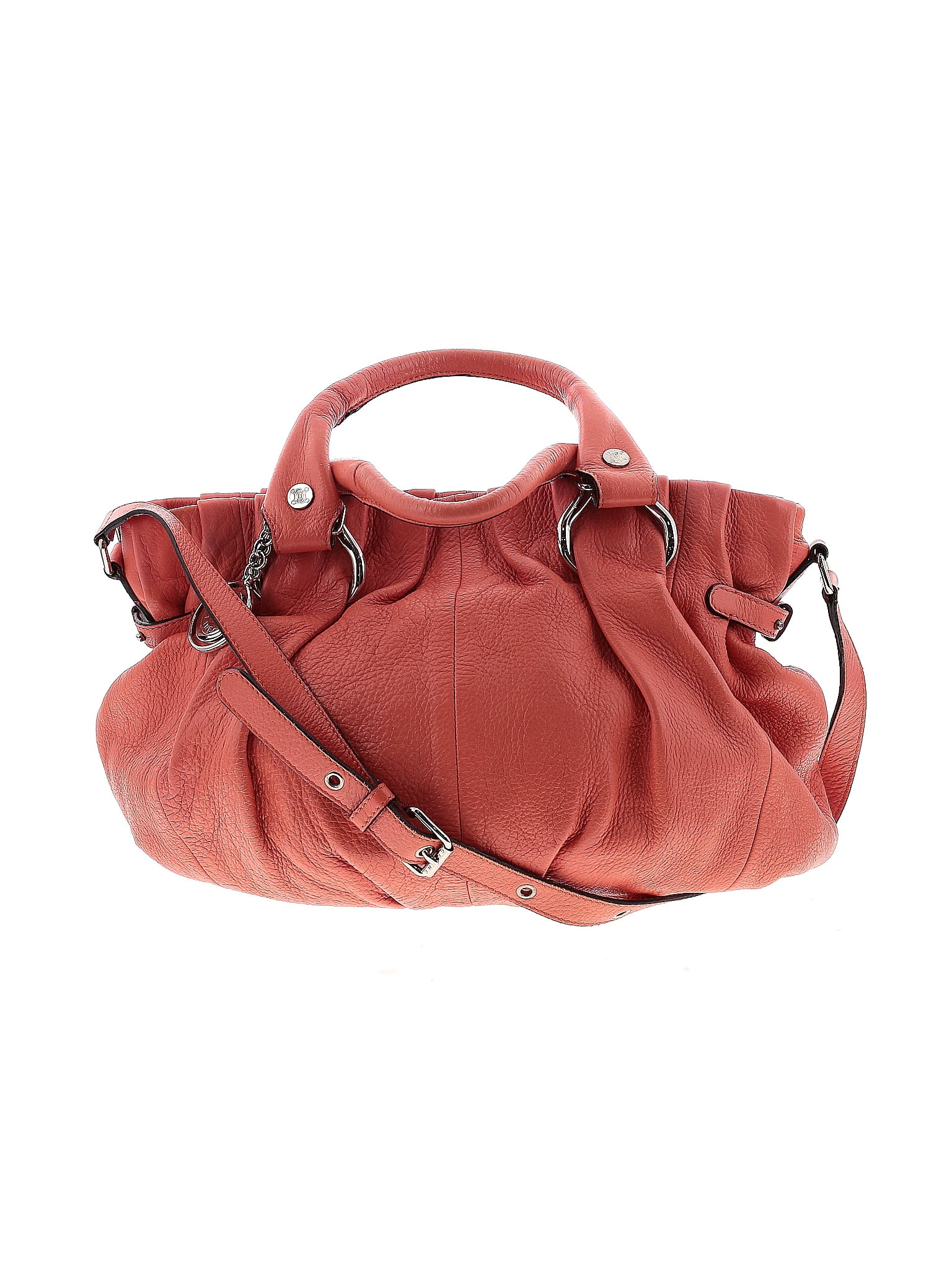 Céline 100% Leather Solid Orange Pink Vintage Leather Satchel One size ...