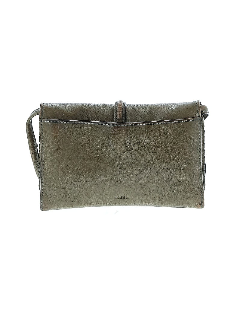 Fossil Green Leather Crossbody Bag One size - 65% off | ThredUp