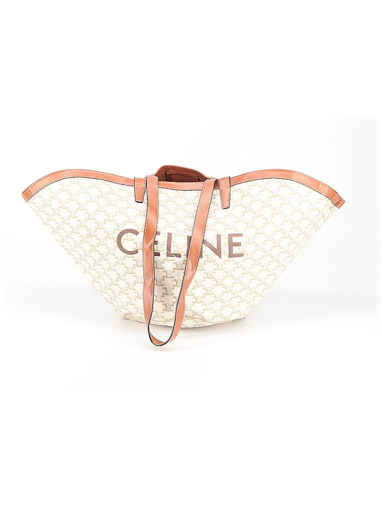 Céline 100% Coated Canvas Print Ivory Triomphe Large Couffin Tote One size - 77% off | ThredUp