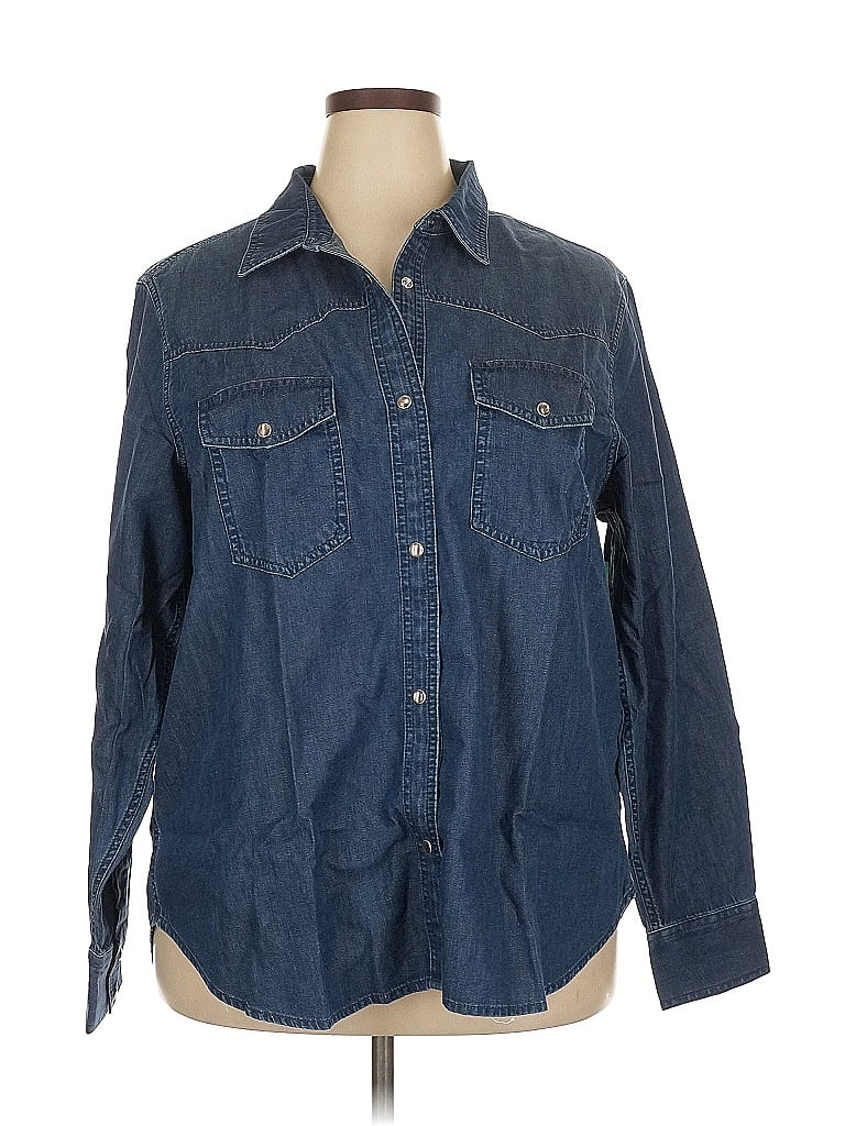 Gap 100% Tencel Lyocell Blue Denim Jacket Size XXL - 67% off | ThredUp