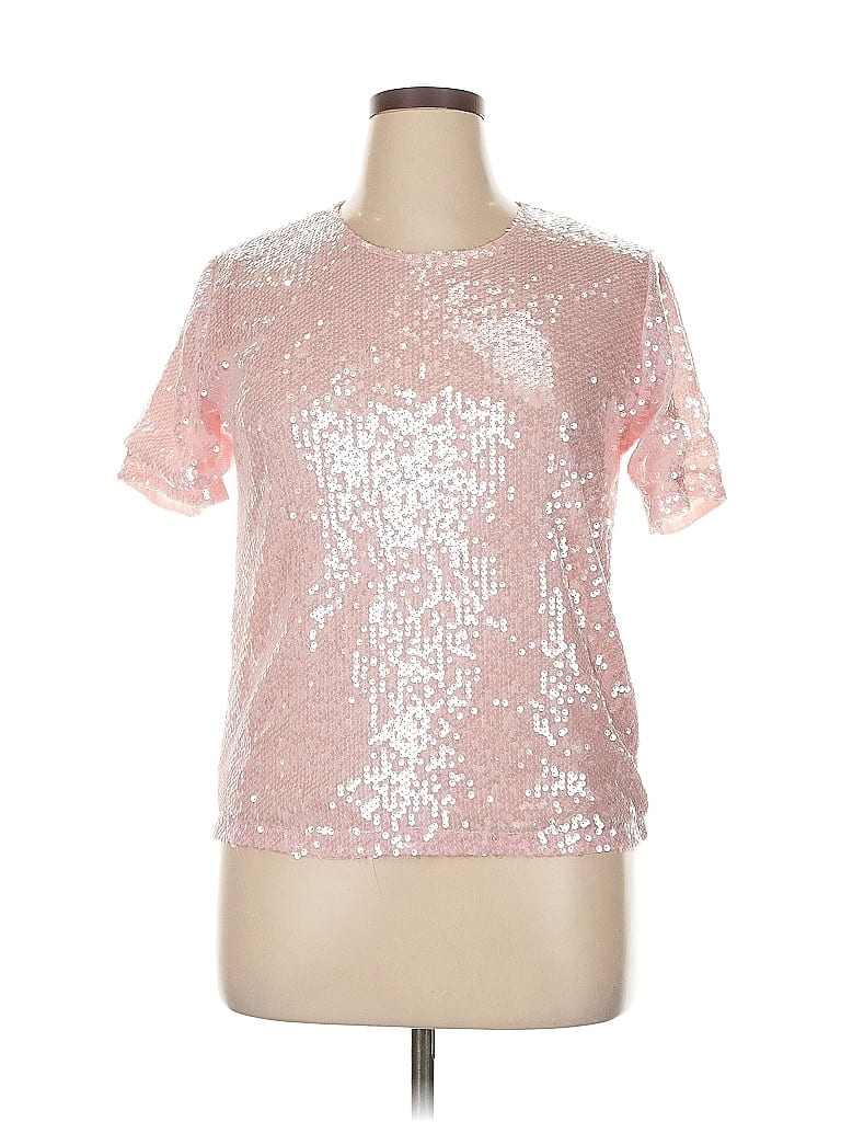 Fashion Pink Short Sleeve Top Size XL - 40% off | ThredUp