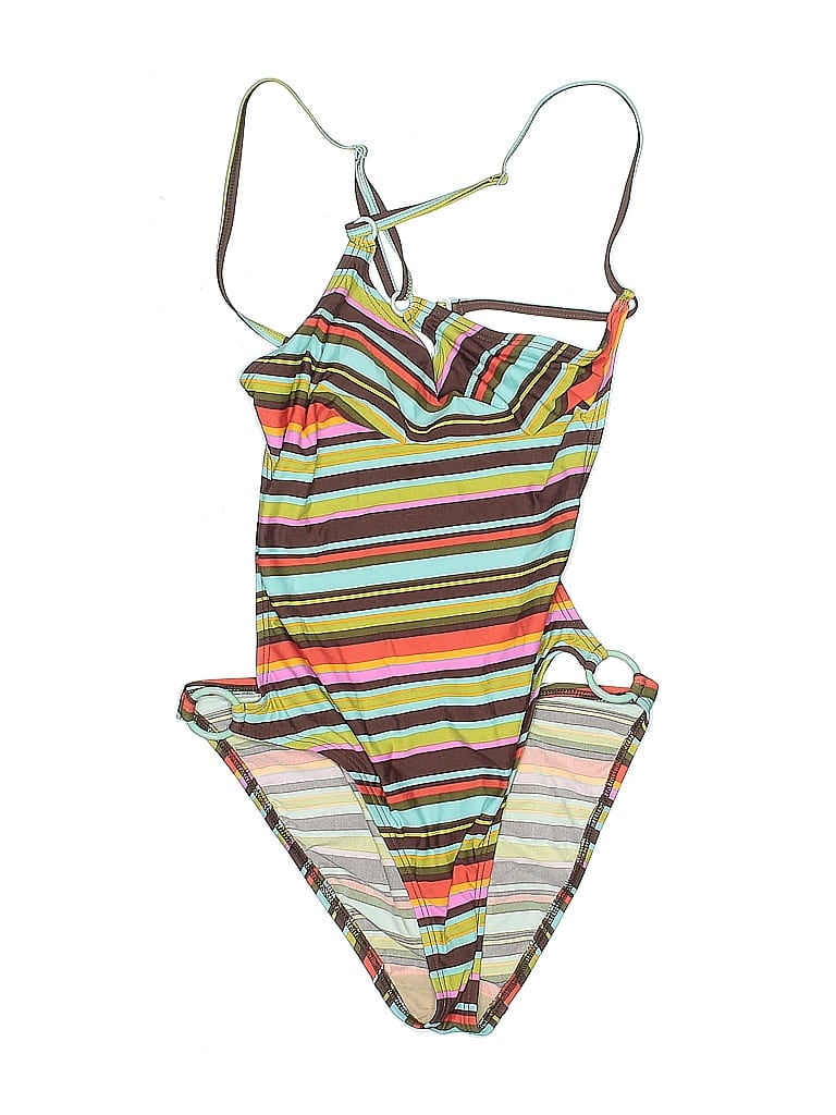 Gap Body Stripes Green One Piece Swimsuit Size S - 52% off | ThredUp