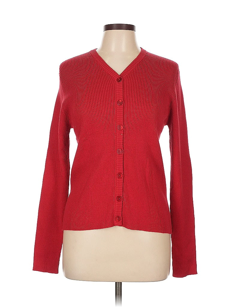 Gap 100% Cotton Red Cardigan Size L - 68% off | ThredUp