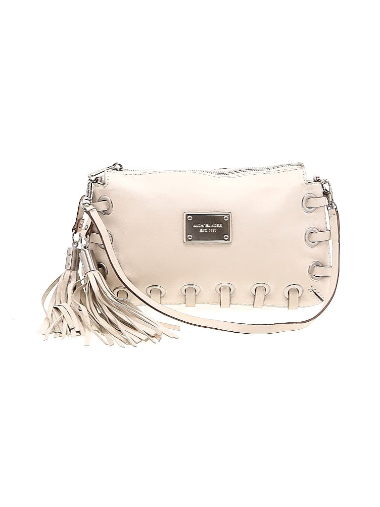 Michael Michael Kors 100 Leather Ivory Leather Shoulder Bag One Size