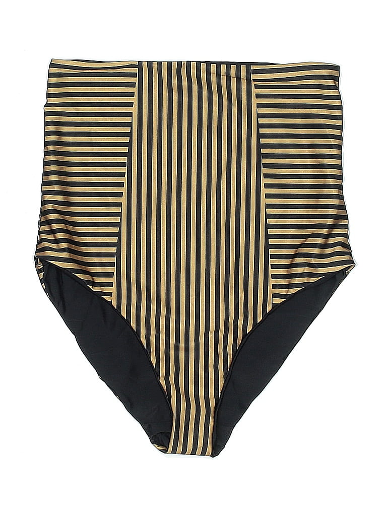 Baiia Stripes Gold Tan Swimsuit Bottoms Size S - 58% off | ThredUp