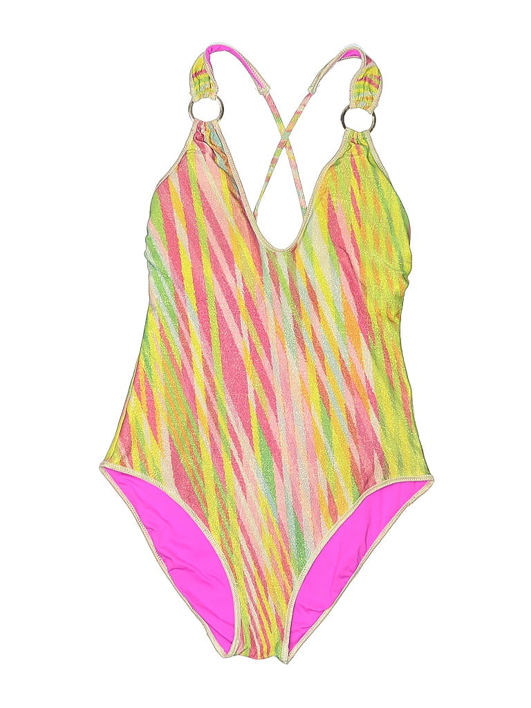 BECCA® by Rebecca Virtue Print Pink One Piece Swimsuit Size L ...