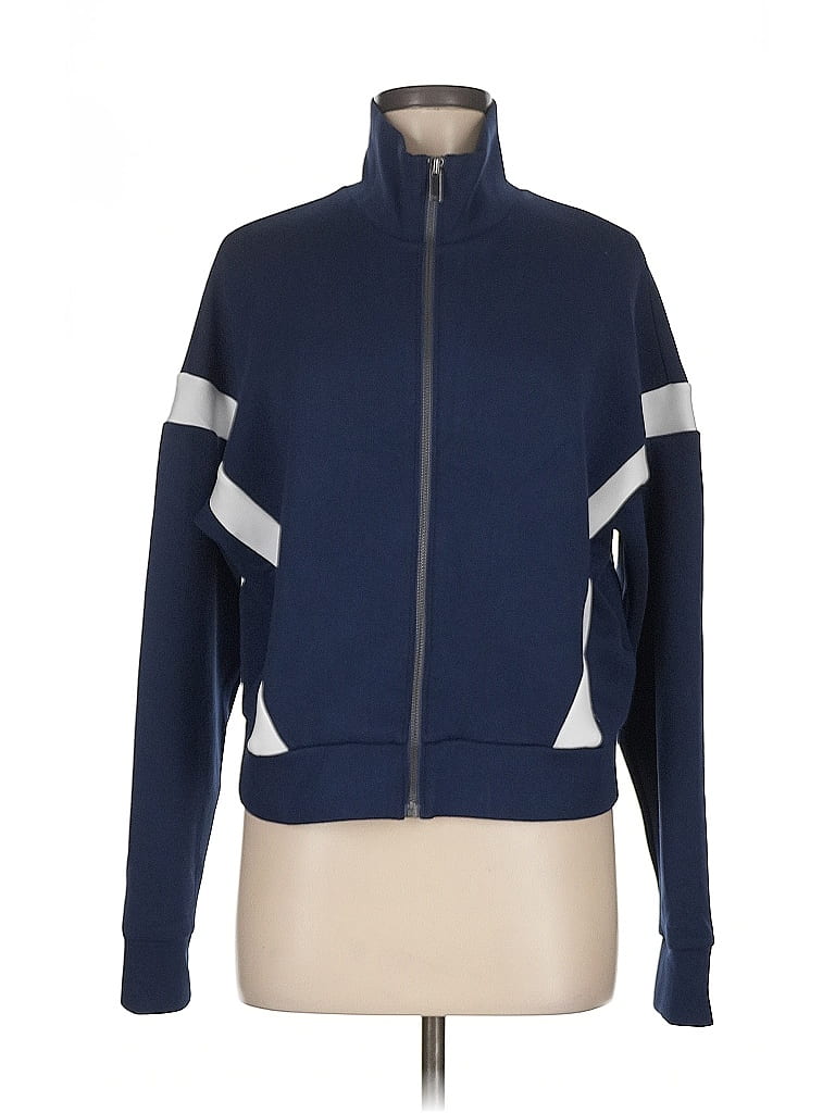 SPANX Color Block Stripes Blue Track Jacket Size M - 48% off | ThredUp