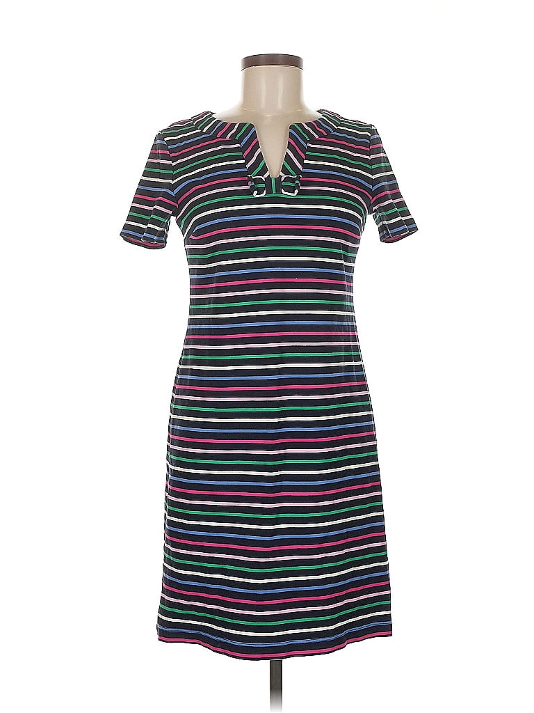 Talbots 100% Cotton Stripes Blue Casual Dress Size M - 79% off | ThredUp